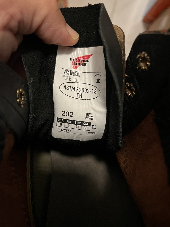 NEW RED WING BOOTS SUPERSOLE RED MOC TOE 202 BOOT MENS SIZE 10 DURABLE ...