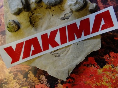 8" Yakima RACK STICKER DECAL ride bike race MTB BMX bicycle Red Letters ...