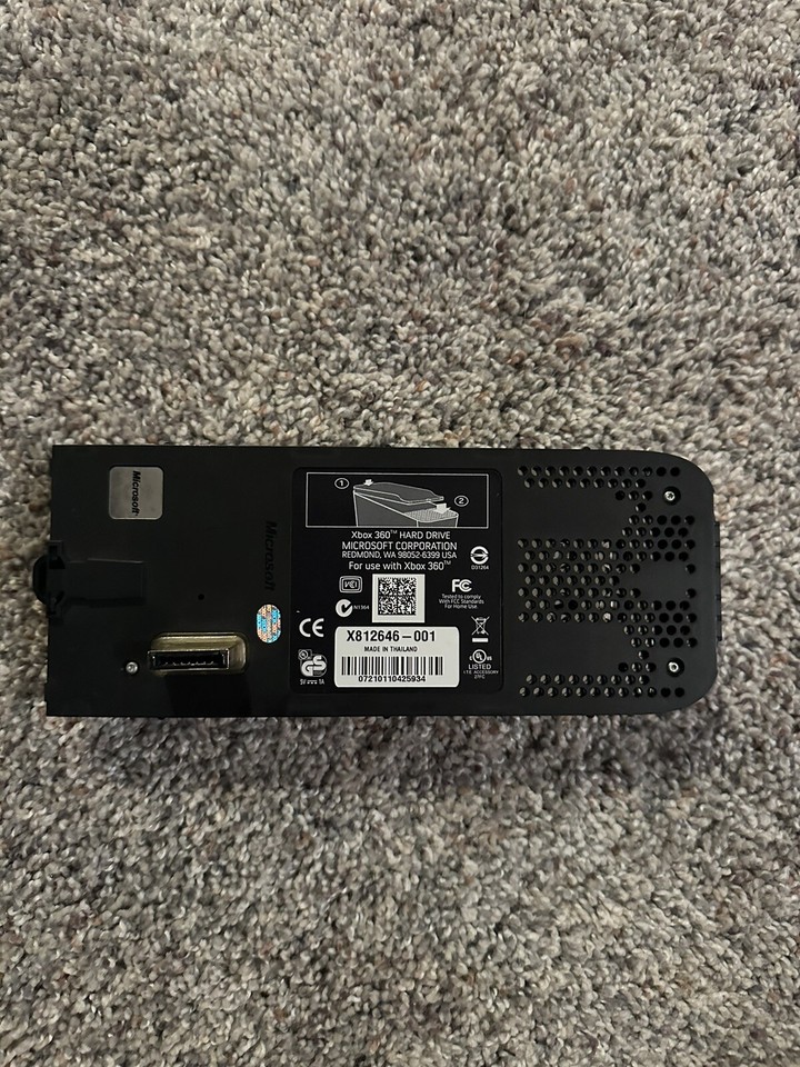 Genuine OEM Xbox 360 120GB HDD X812646-001 Microsoft External Hard ...