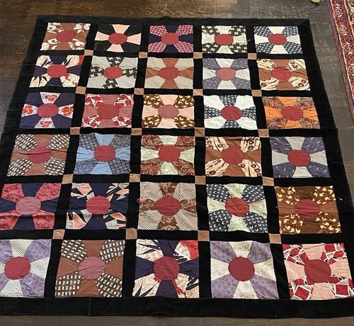 Vintage Traditional 1950s Patchwork Silk Necktie Quilt 52x60” As Is Repair | eBay