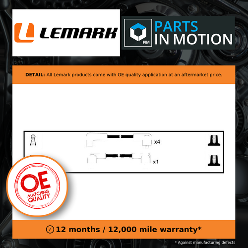 HT Leads Ignition Cables Set fits MG METRO 1300 1.3 82 to 90 12H Lemark ...