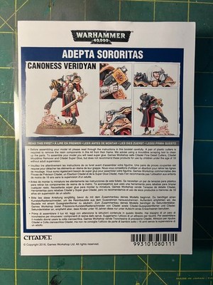 Games Workshop Warhammer 40k Adeptus Sororitas Canoness Veridyan OOP ...