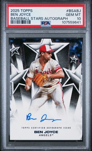 2025 Topps Series 1 Ben Joyce Baseball Stars Auto Autograph PSA 10 ...