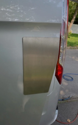 Ford Transit Custom External NS Side Door Repair Plate Shield stainless ...
