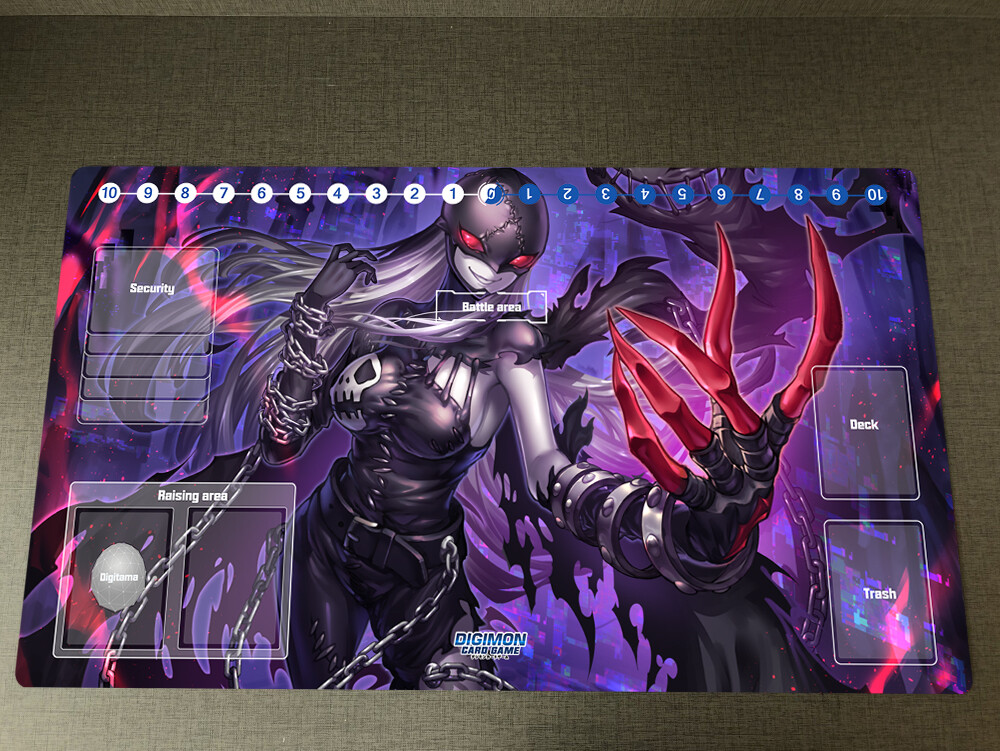 Digimon Playmat CCG DTCG Table Pad LadyDevimon Trading Card Game Mat ...