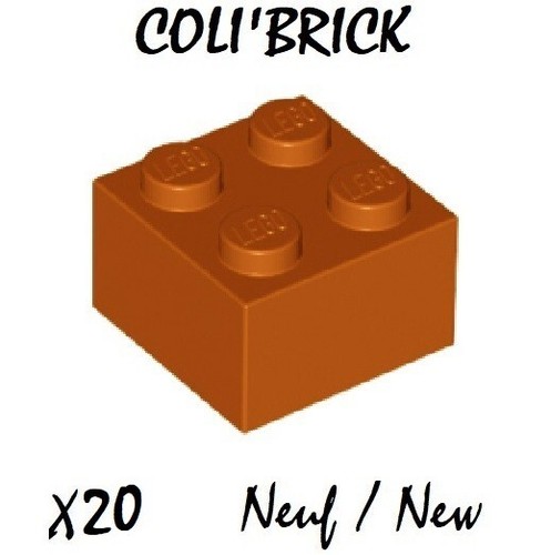 Lego 3003 - 20x Briques / Brick 2x2 - Dark Orange - 6223 35275 New Neuf ...