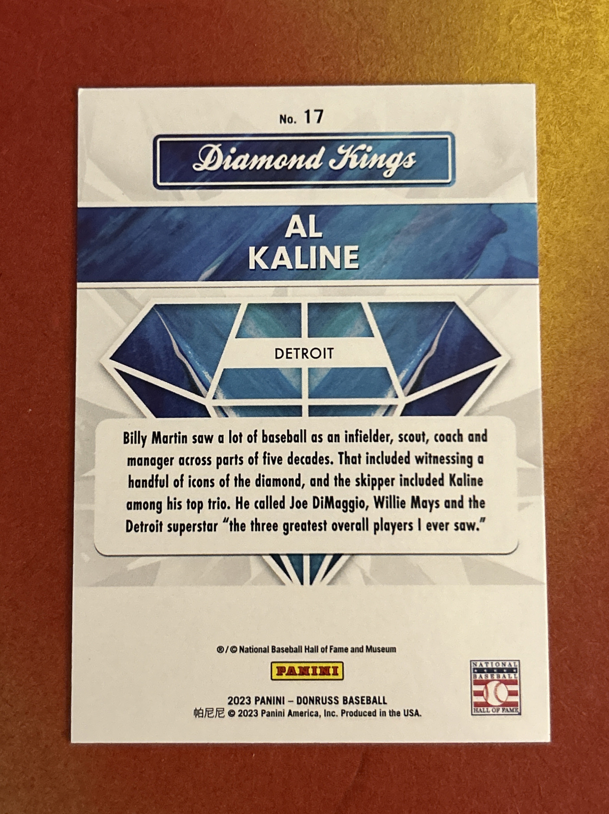 2023 Panini Donruss - Diamond Kings Al Kaline #17 for sale online | eBay