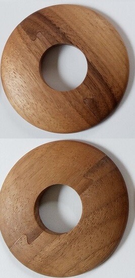 Wood Radiator Pipe Cover for 15mm Walnut Oak Low profile 5mm WOODEN ...