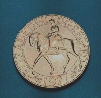 Elizabeth.II DG.REG FD 1977 coin - Commemorative Queen Elizabeth Silver ...