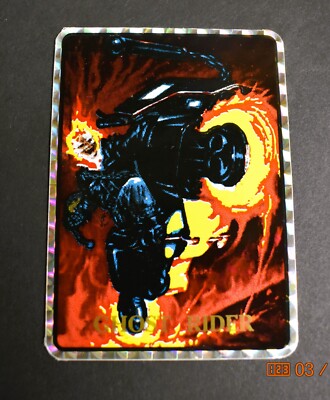 GHOST RIDER 1992 Marvel Masterpieces Prism Vending Machine Sticker No ...