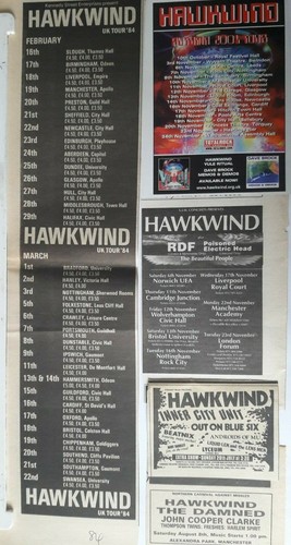 HAWKWIND - LIVE TOUR DATES 1984 1981 1980 1993 2001 - original advert ...