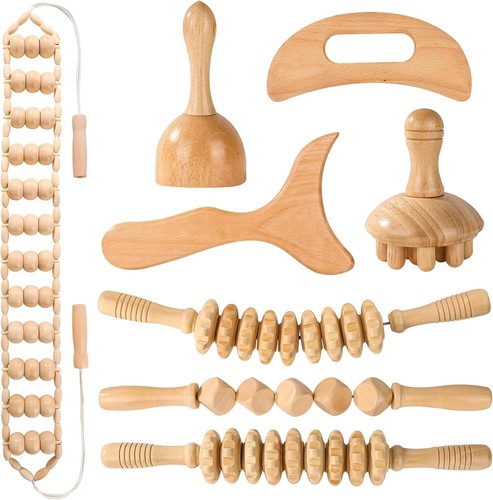 Wood Therapy Tools for Body Shaping,8 in 1 Wood Therapy Massage Tools ...