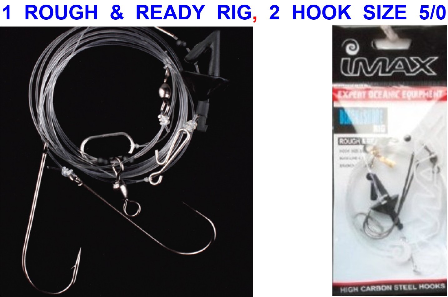 1 IMAX BEACH & SHORE RIG SEA FISHING LINE BAIT CLIP IMPACT SHIELD RIGS ...