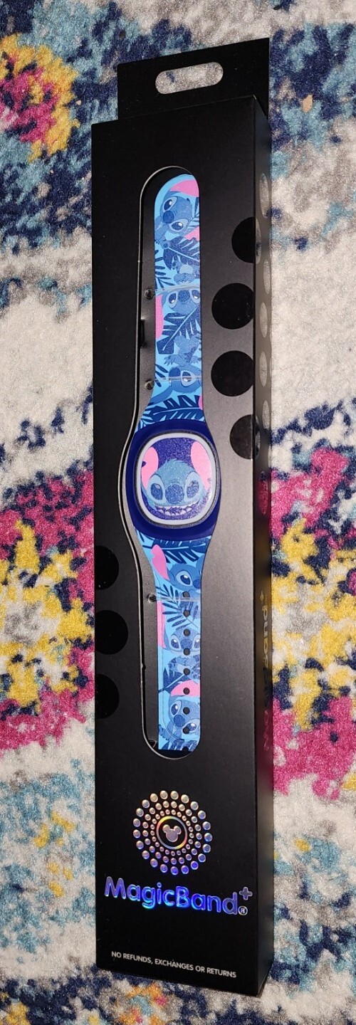 NEW 2023 Disney Parks Magic Band Plus Stitch All Over LINKABLE - La Paz ...