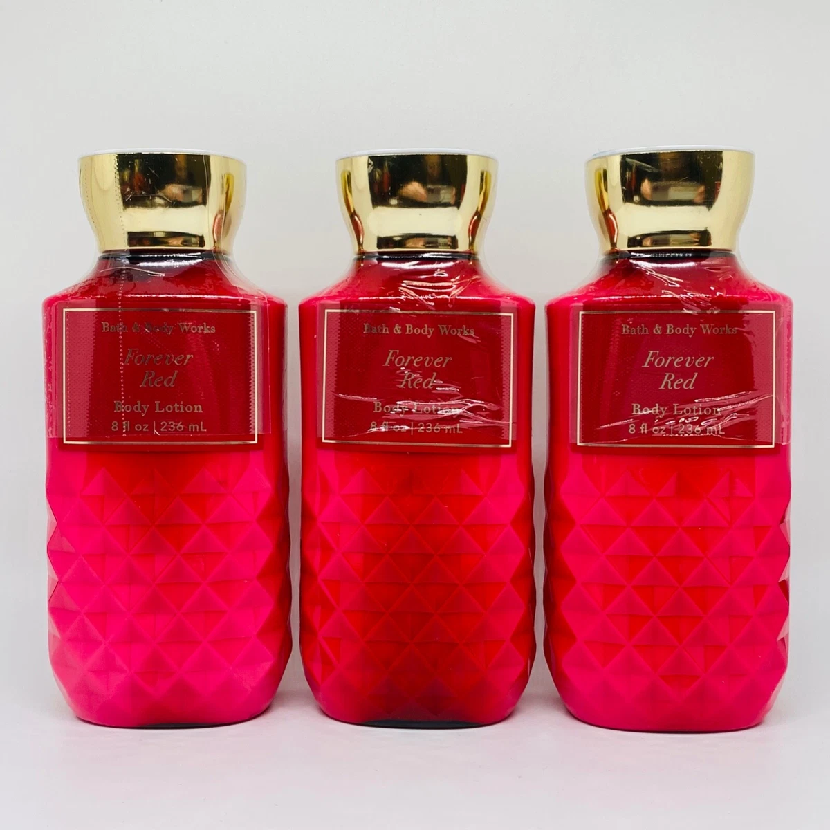 3 Bath & Body Works Forever Red Body Lotions ~ 8 oz Each ~ Brand New ...