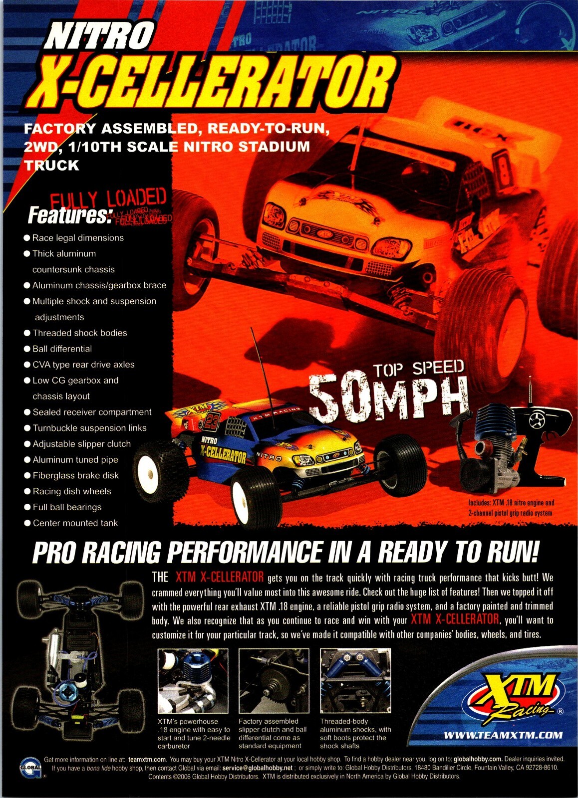 Nitro X-Cellerator RC 2WD Truck XTM Racing Print Ad Wall Art Decor RTR | eBay