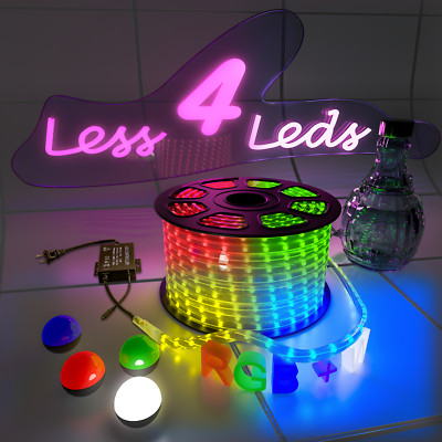 49ft 110V - 120V RGB +W LED Light Flexible Holiday LED Strip Light w ...