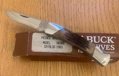 BUCK 503 PRINCE BROWN BONE KNIFE NEVER USED IN BOX D12* | eBay