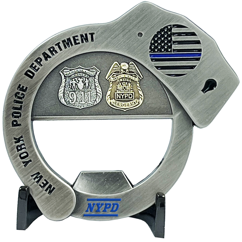 BL9-019 NYPD Officer Sergeant Detective Handcuff Bottle Opener ...
