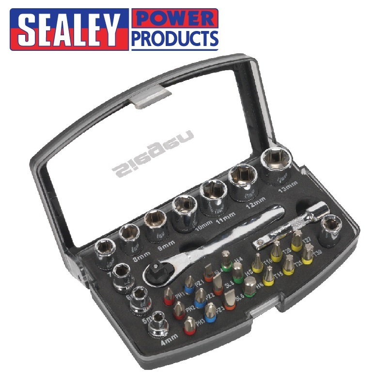 SEALEY Socket & Bit Set 31pc 1/4"Sq Drive SO1036 | eBay