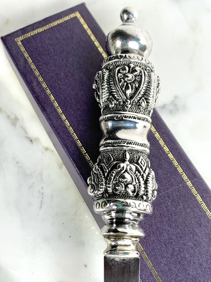STERLING SILVER .925 ORNATE ENGLISH LETTER OPENER 9.5 inches ...