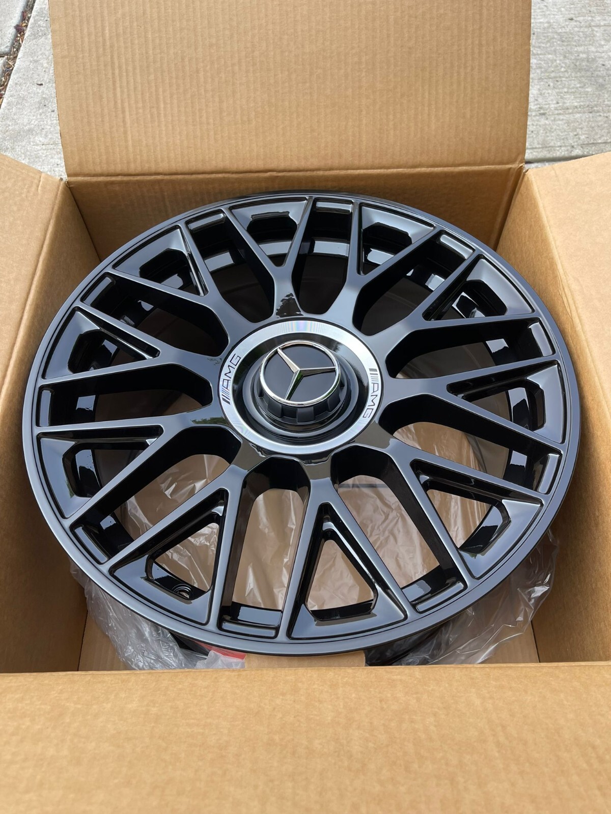22"x10 & 11.5 Black Spyder AMG Rim Wheels Mercedes Benz S550 GLE350 ...