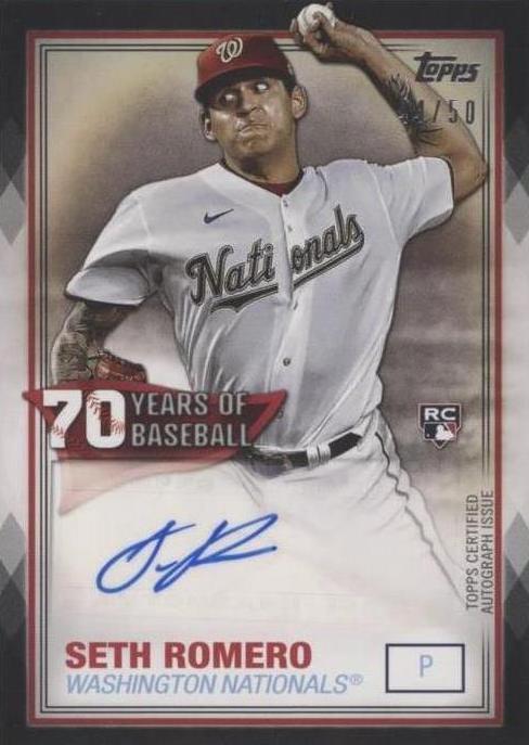 2021 Topps - 70 Years of Baseball Autographs Seth Romero #70YA-SR Black ...