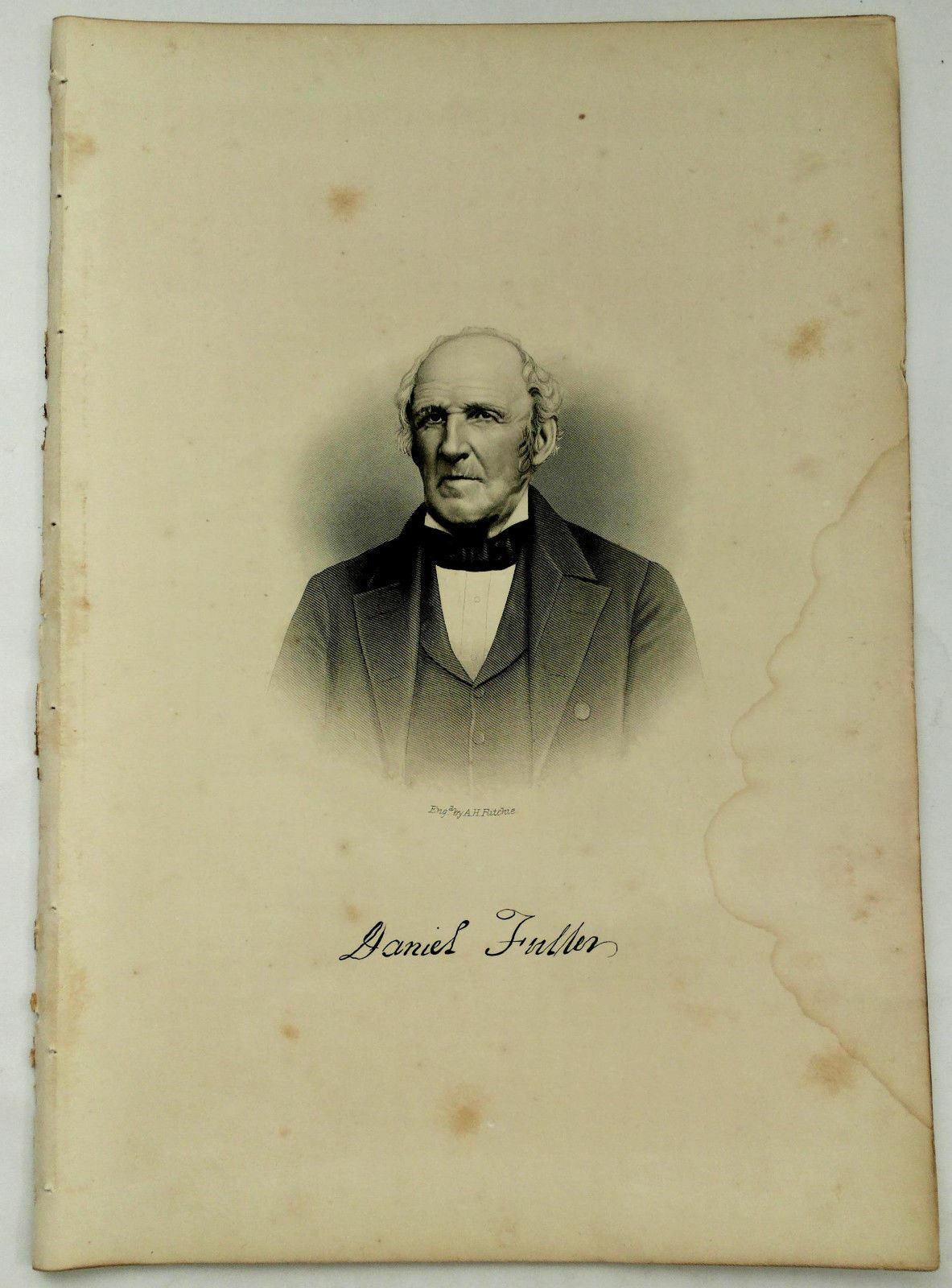 1888 Engraving DANIEL FULLER Essex County Middleton Ma. Genealogy ...