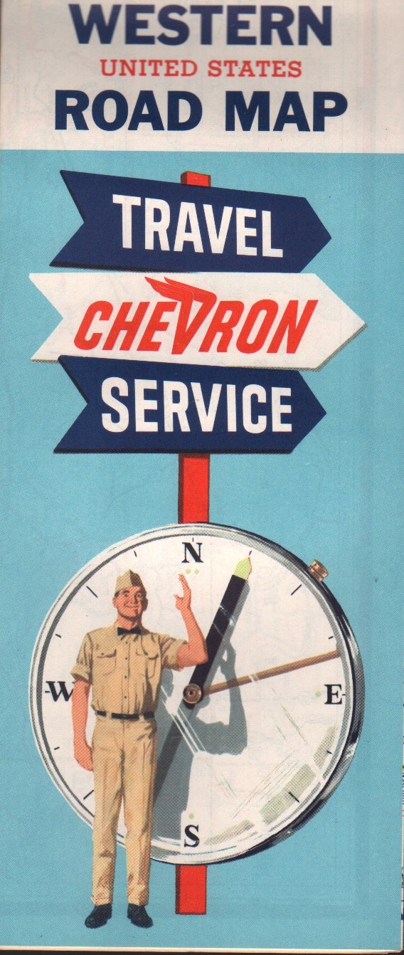 1961 Chevron Road Map: Western United States Road Map NOS | eBay