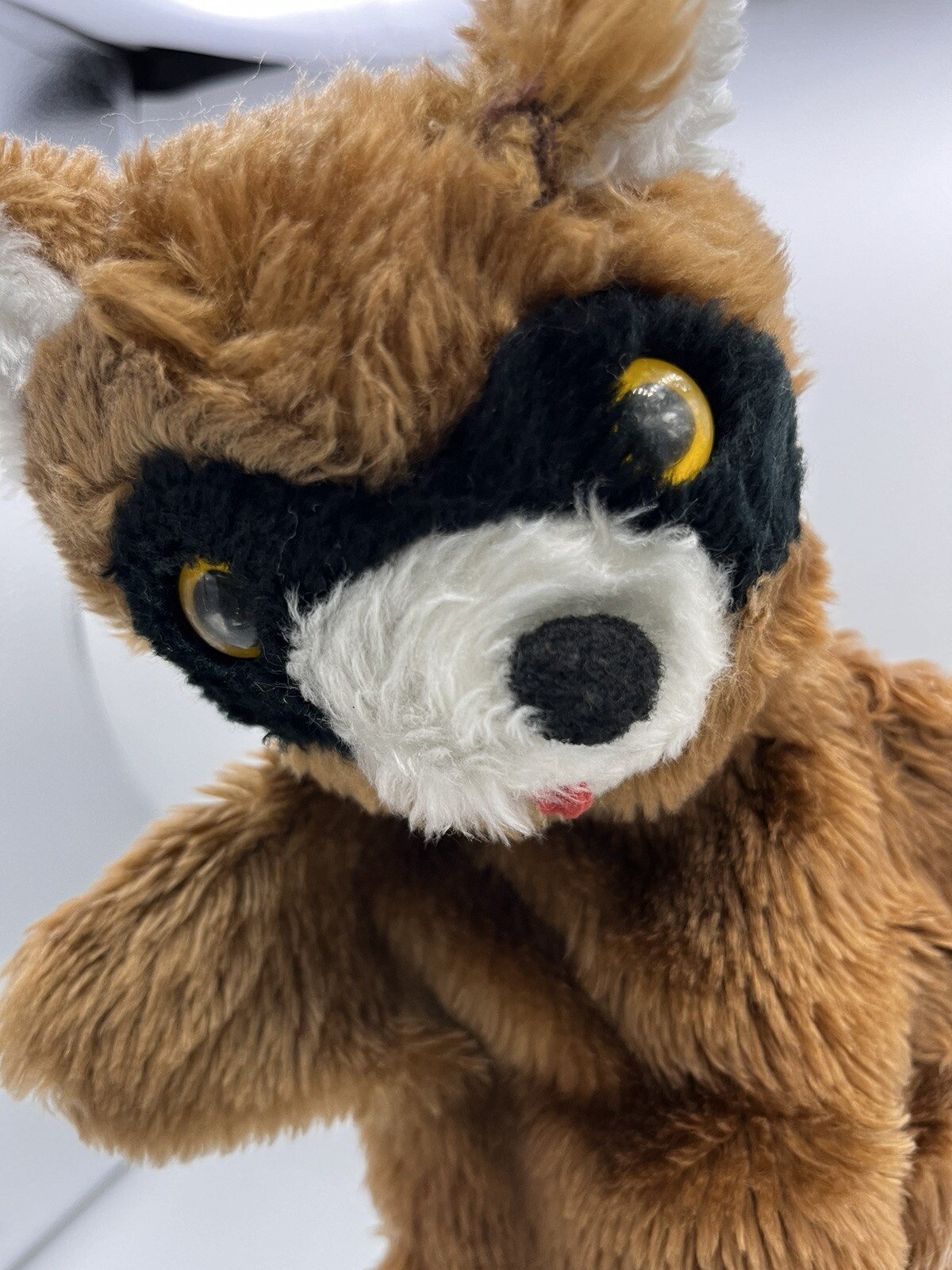 vtg Gund Raccoon Puppet Plush 9" Black Brown Animal Stuffed Toy 70s 80s ...