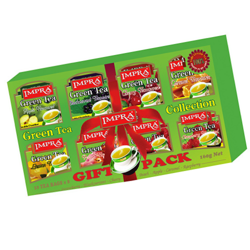 Impra Green Tea Flavored Gift Box Count x 80 Tea Bags 160g ...