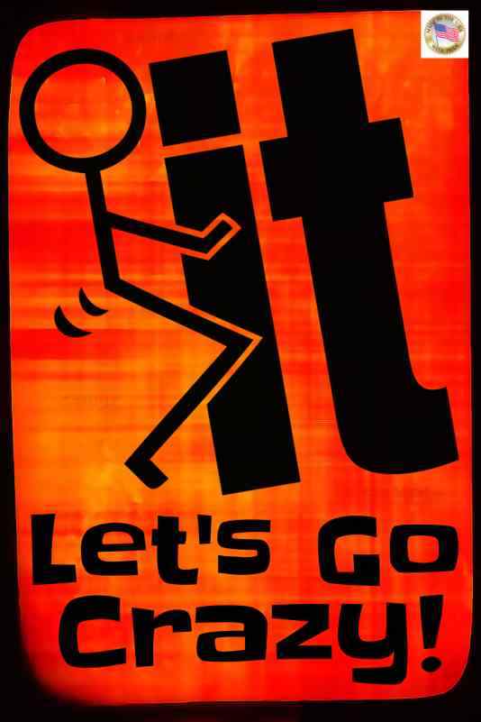 LET'S GO CRAZY! MADE IN USA! METAL SIGN 8X12 FUNNY BAR OFFICE MAN CAVE ...