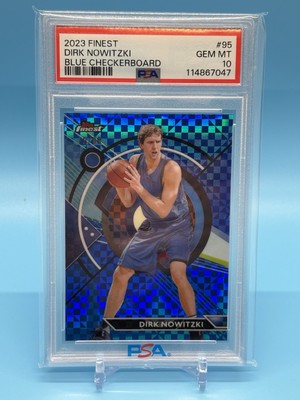2023 Topps Finest Dirk Nowitzki Blue Checkerboard /99 PSA 10 Gem Mint ...