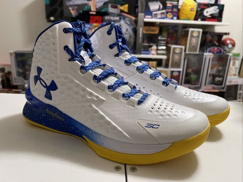 Under Armour Curry 1 Retro Dub Nation White Blue Men's Size 10.5 ...