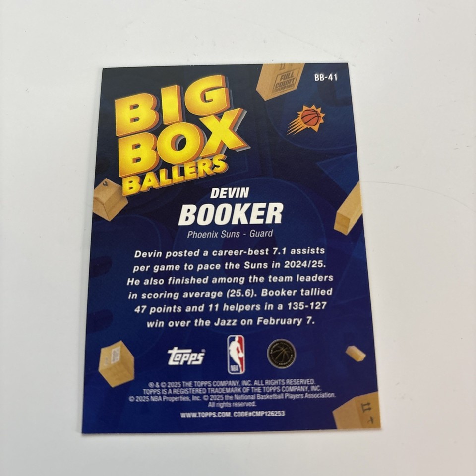 2025-26 Topps Devin Booker Crackleboard Foil Big Box Ballers #BB-41 | eBay