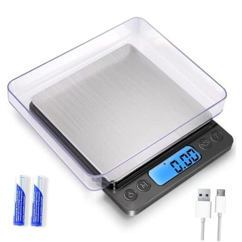 Small Digital Gram Scale 1000g by 0.01g, High Accuracy Scale for Food ...