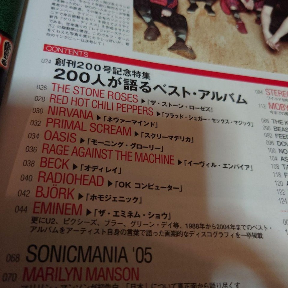 CROSSBEAT 200th Issue Commemorative Music Magazine Red Hot Chili Peppers Nirvana | eBay