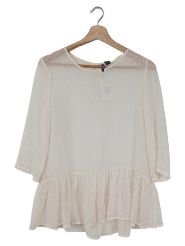 MNG COLLECTION Chemisier Femme Beige Pois Volants (EU 38/40) | eBay