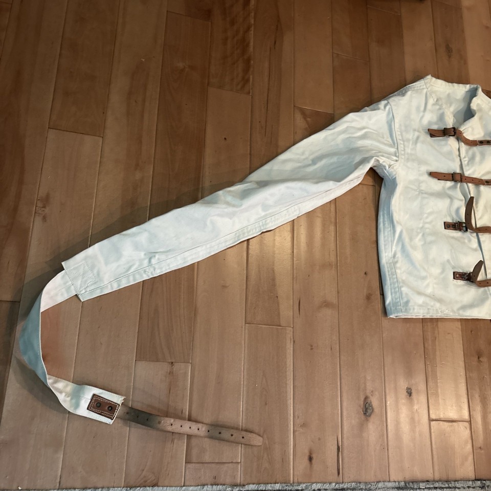Official medical grade heavy canvas straitjacket M/L Leather Straps | eBay