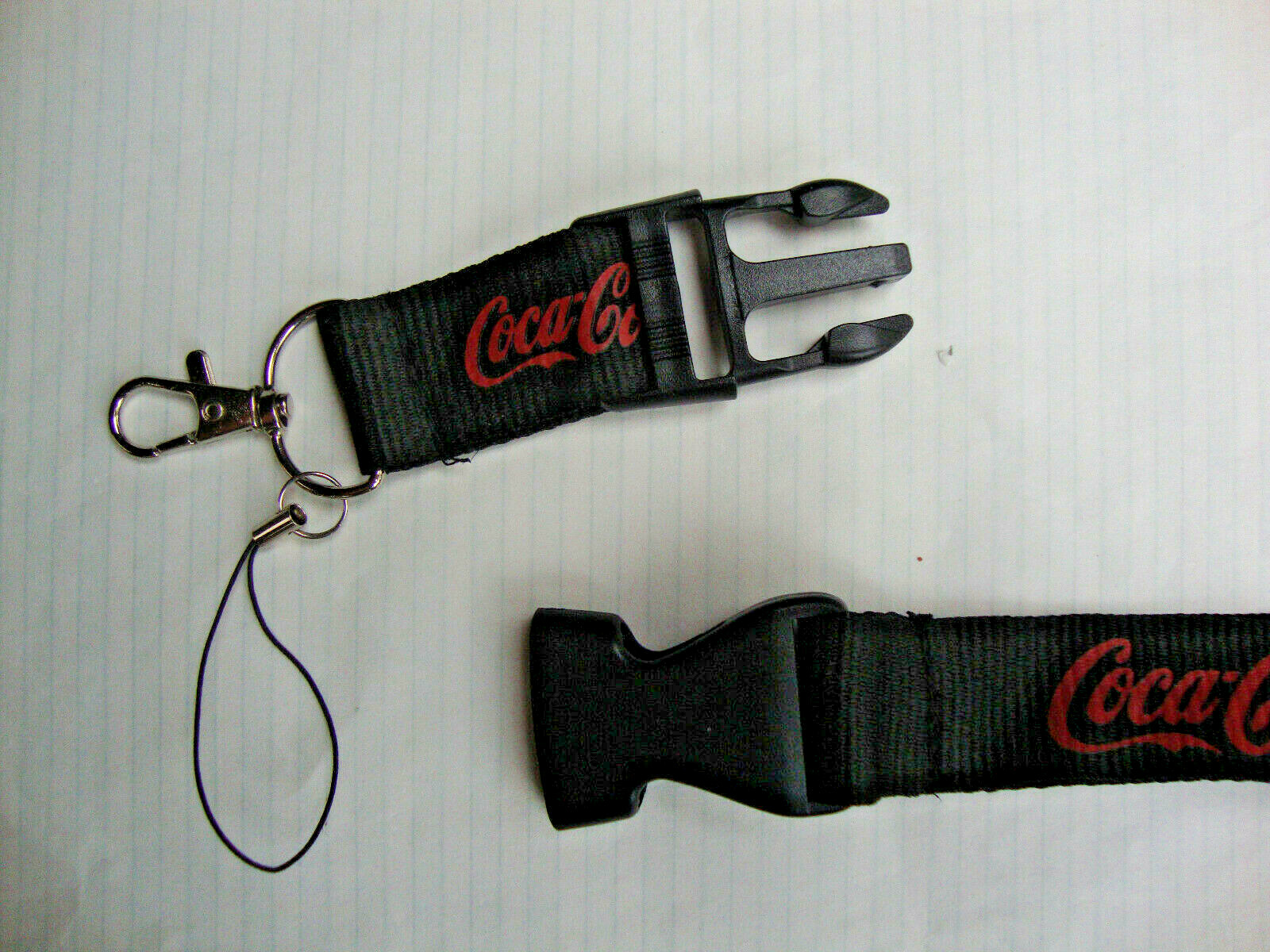 Lanyard Coca Cola print neck strap for ID security card USB keyring ...