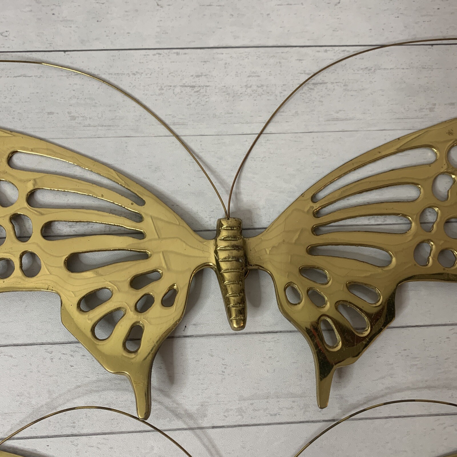 Brass Butterflies Wall Art 3 Brass Butterfly Mid Century Modern Decor ...