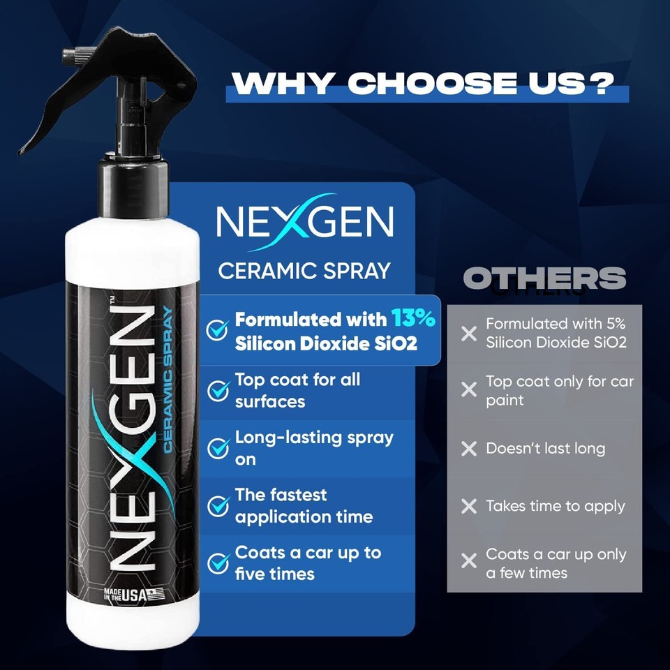 Nexgen Ceramic Spray Silicon Dioxide — Ceramic Coating Spray for Cars ...