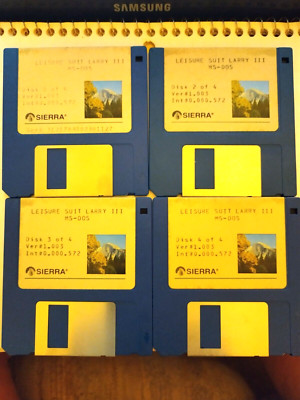 SIERRA Leisure Suit Larry 3 Passionate Patti 1989 MS-DOS 3.5"disks VG ...