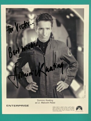 STAR TREK ENTERPRISE Dominic Keating Lt. Malcom Reed SIGNED Autograph ...