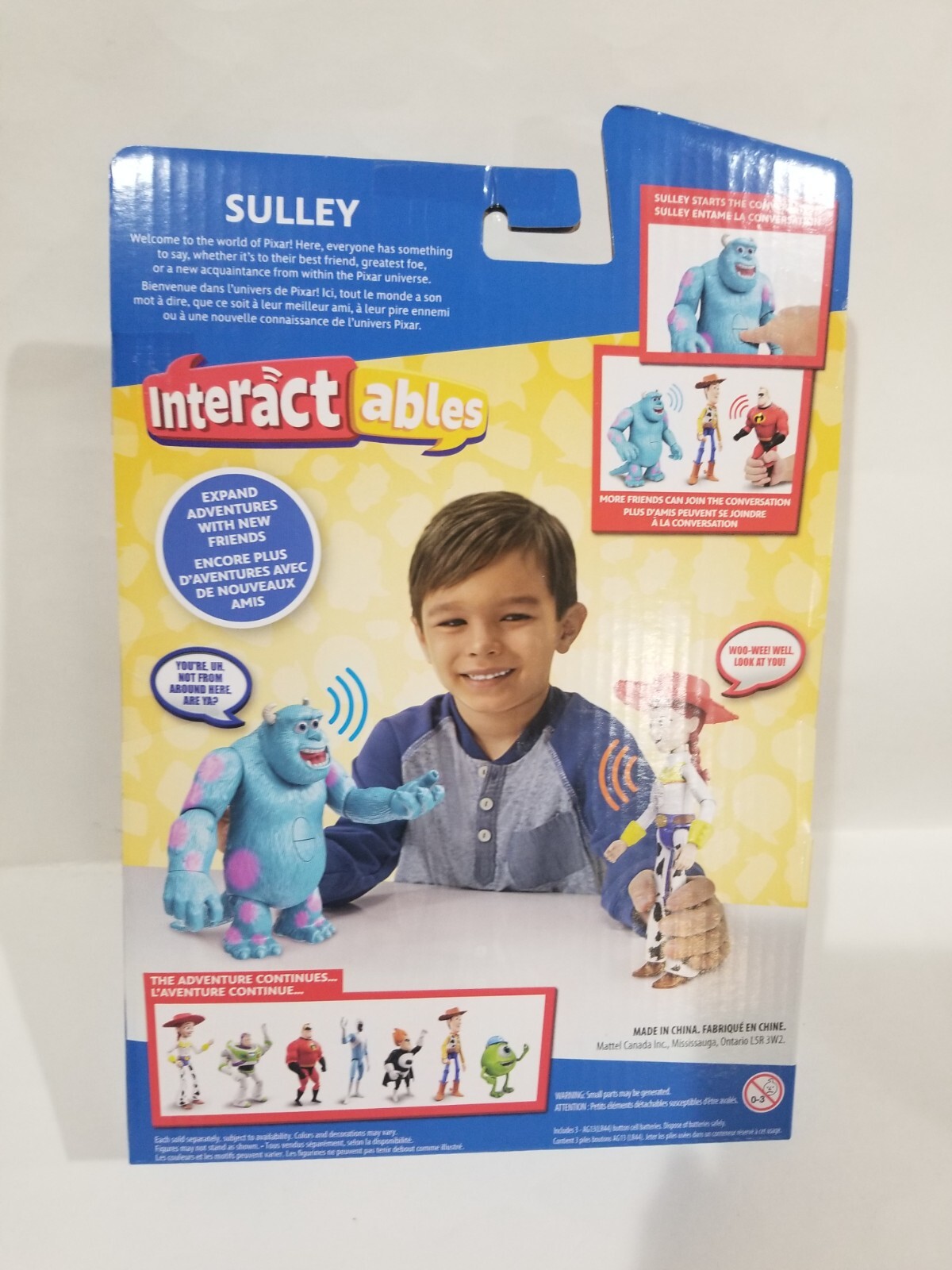 Disney Pixar Monsters Inc. Sulley 8" Interactables Talking Posable ...