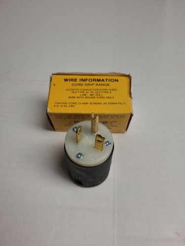 HUBBELL HBL5466C INSULGRIP PLUG 20A 250V NEW | eBay