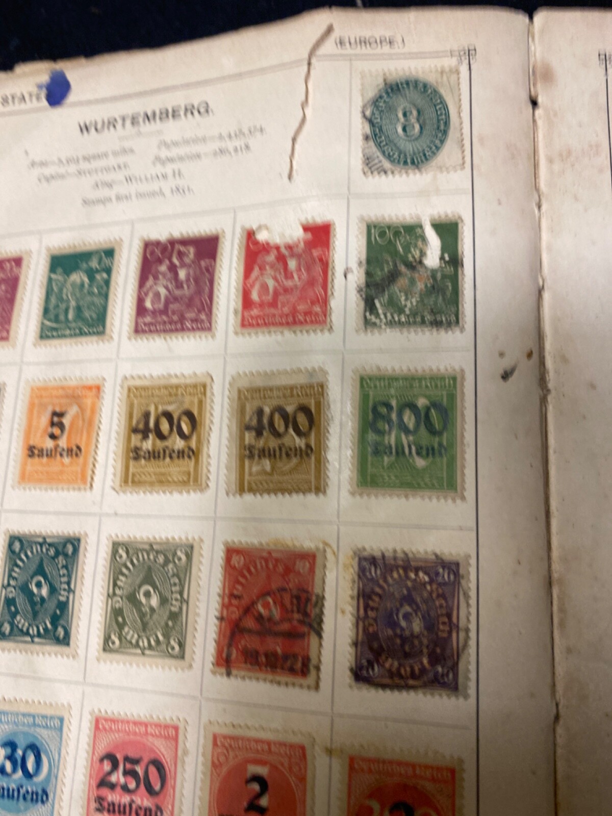 German Empire States Wurtemberg Postage Stamps WW1 Era | eBay