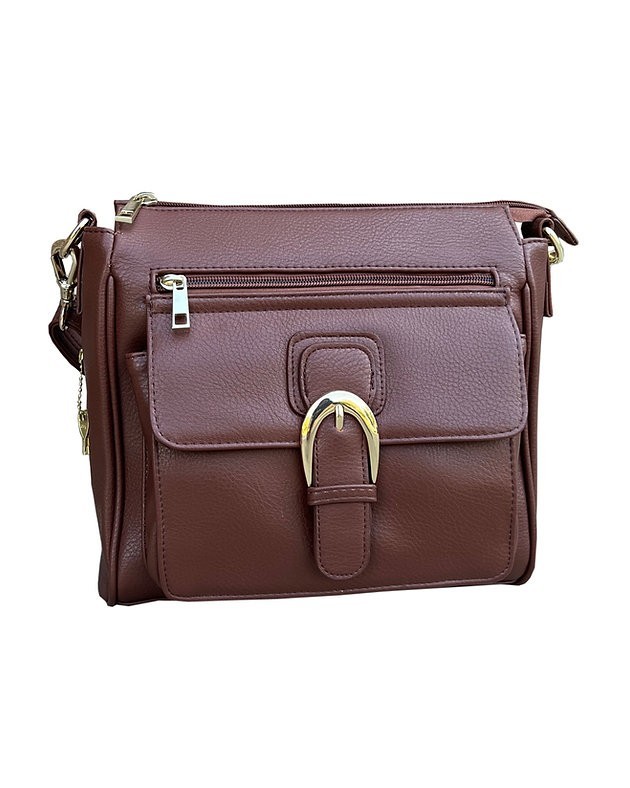 Roma Leather Concealed Carry Gun Purse Concealment Bag Locking Zipper ...