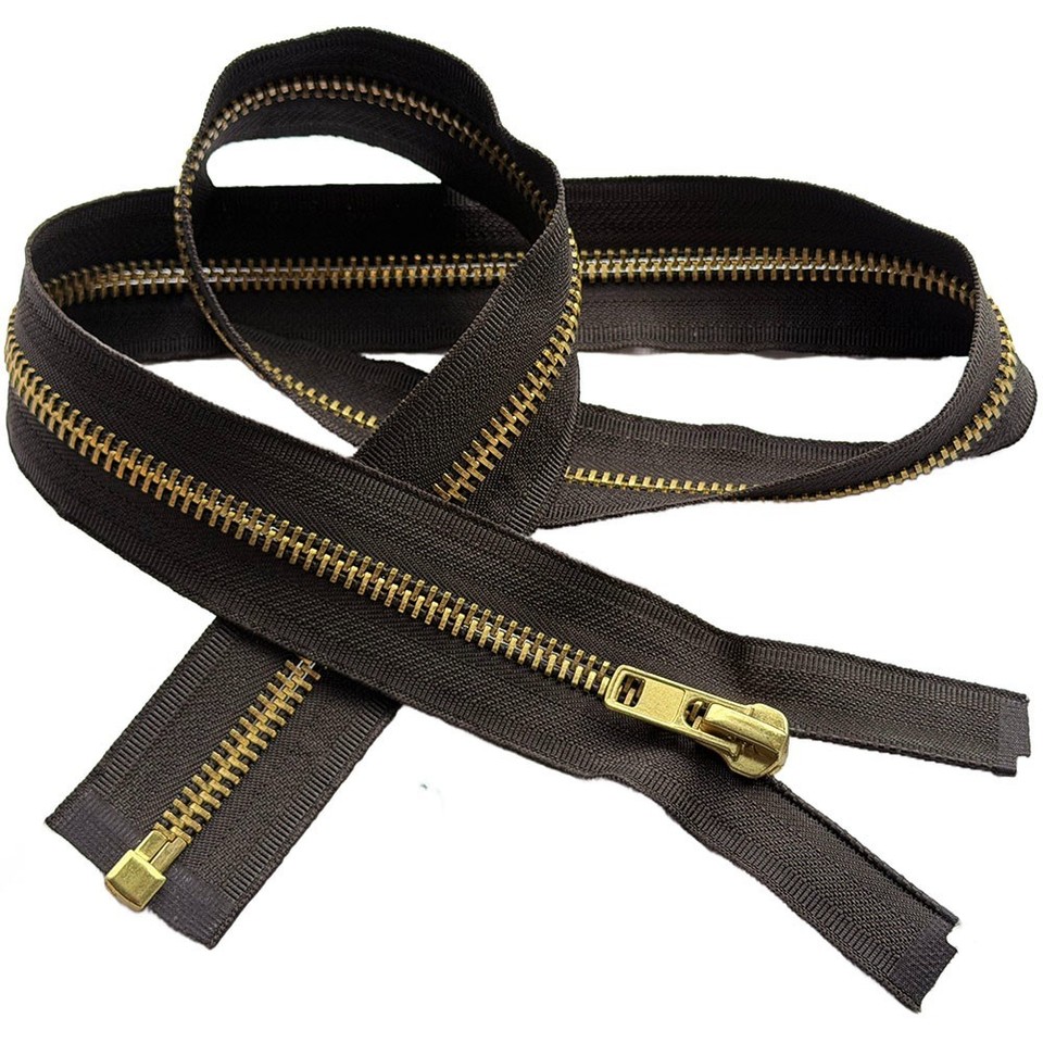 JN#8 Brass Metal Separating, Open-End Jacket zippers - Choose: Length ...