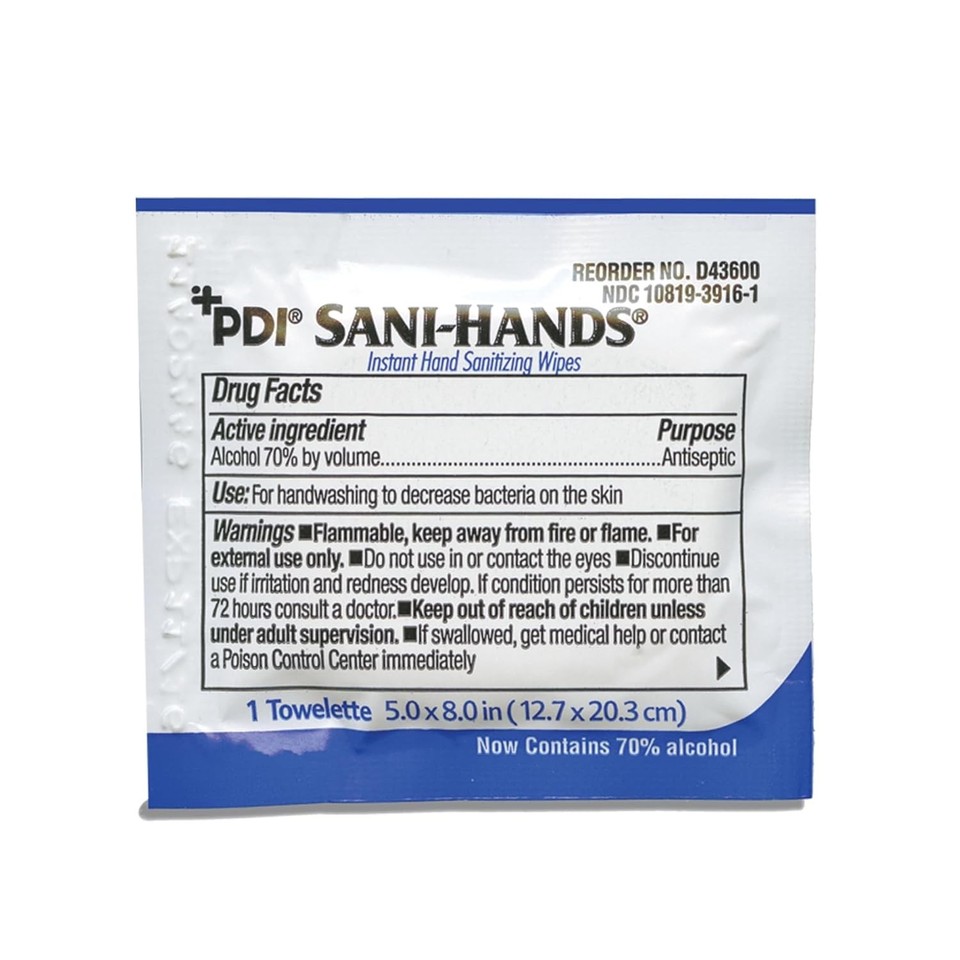 Sani-Hands Hand Sanitizer Wipes 100 Packets per Box | eBay